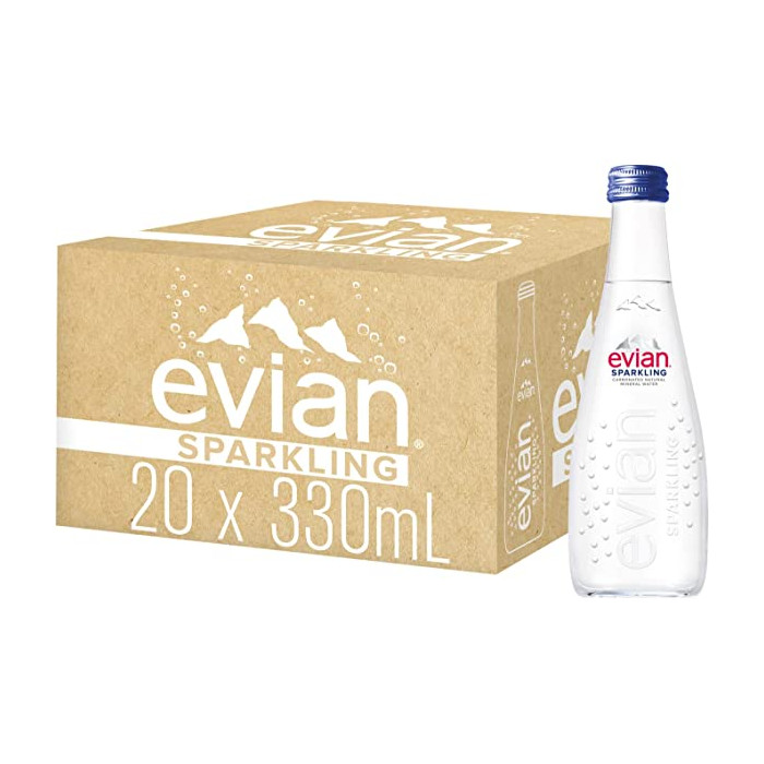 Evian Sparkling Natural Mineral Water GLASS - Carton