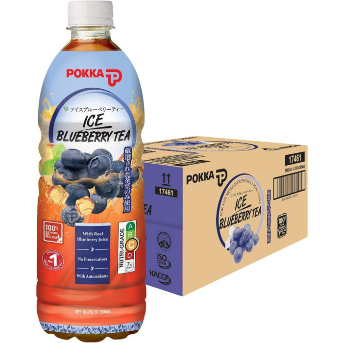 Pokka Ice Blueberry Tea Pet Bottle - Carton