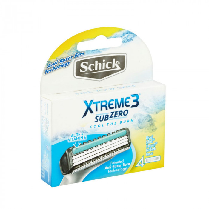 Schick Xtreme 3 Subzero Razor Blade Refill 4s - Case