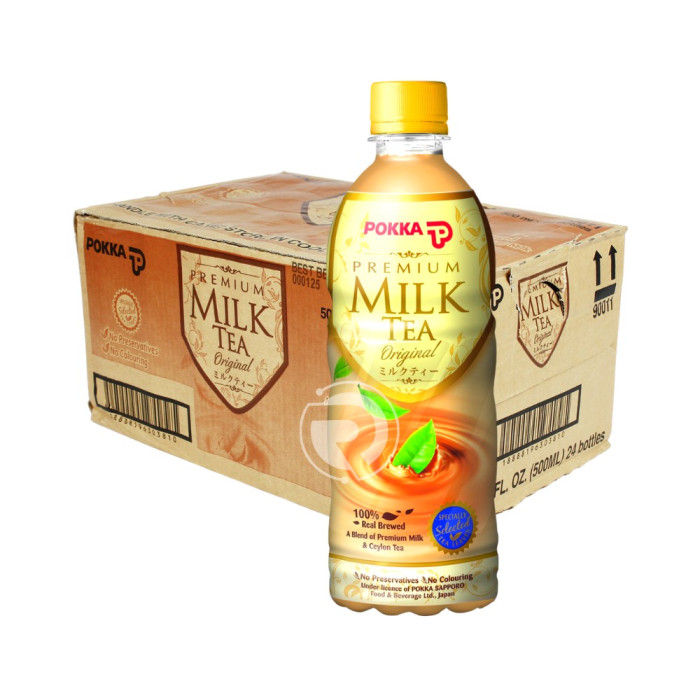 Pokka Premium Milk Tea Less Sugar Pet Bottle - Carton
