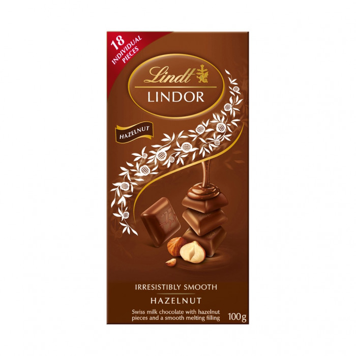 Lindor Bar Hazelnut Chocolate - Carton