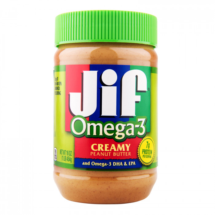 Jif Omega-3 Creamy Peanut Butter - Case