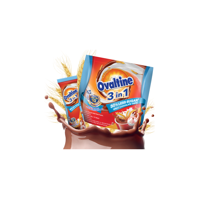 Ovaltine 3in1 Less Sugar - Carton