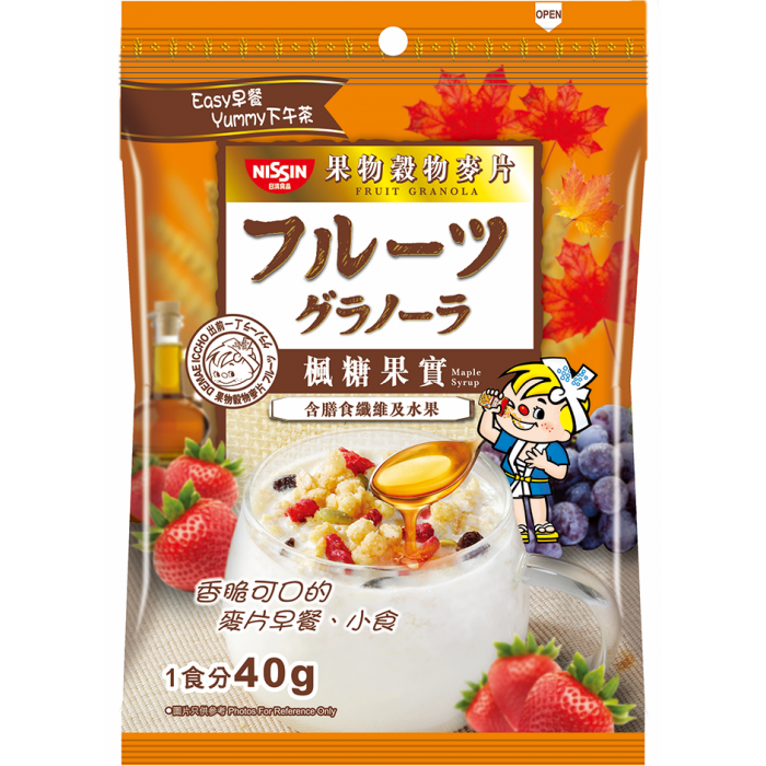 Nissin Fruit Granola Maple Syrup flavor - Carton