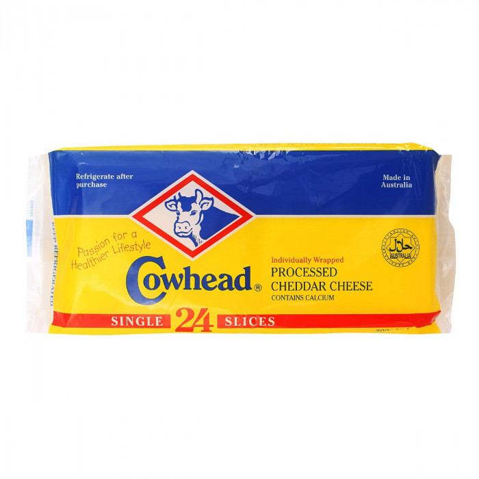 Cowhead Cheese Slices 24's - Carton