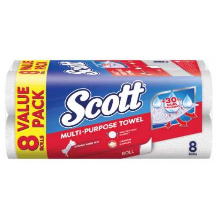 Scott Kitchen Towel Rolls 8 x 55's - Case