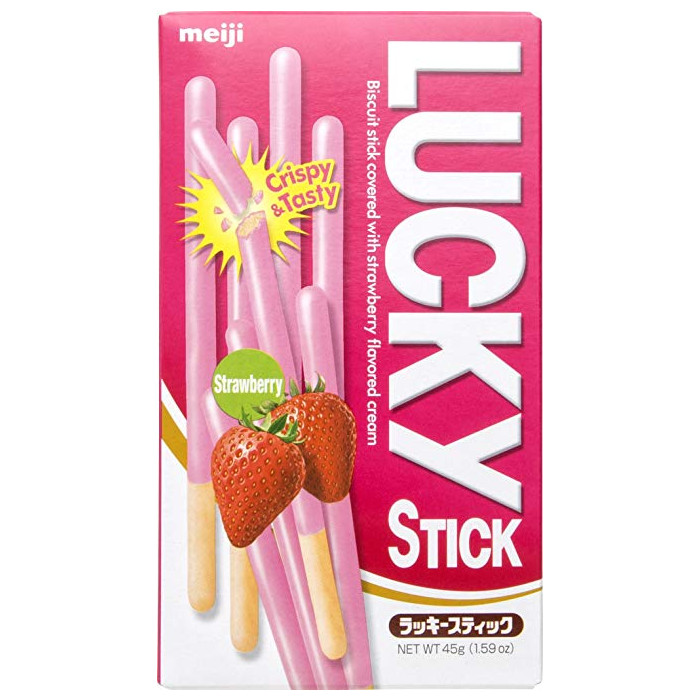 Meiji Lucky Stick Strawberry Biscuit - Case