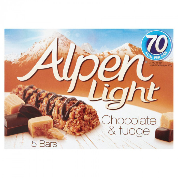 Alpen Bar Light Chocolate & Fudge - Case