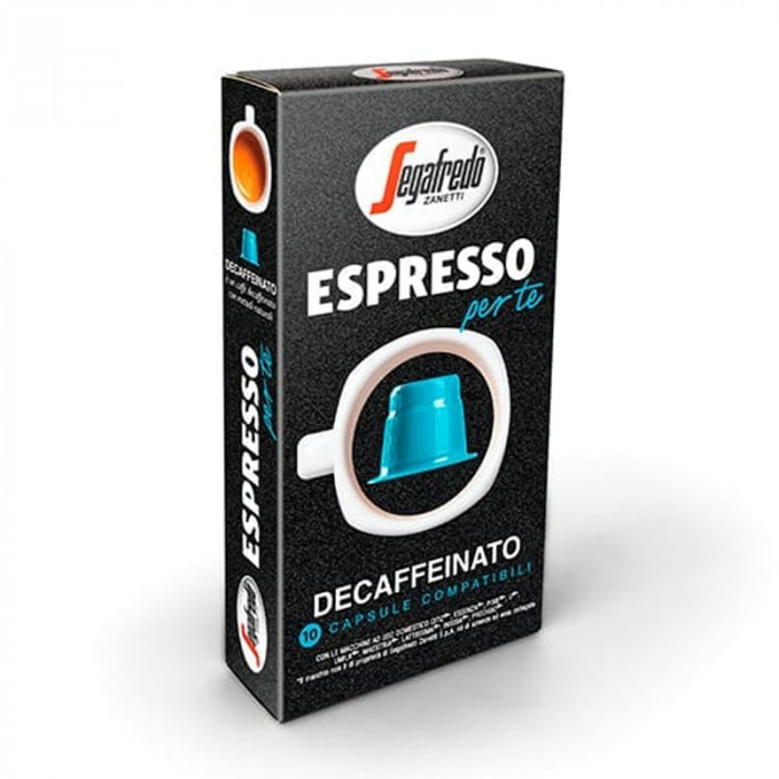 Segafredo Nespresso Compatitible Capsules Decaffeinato - Case