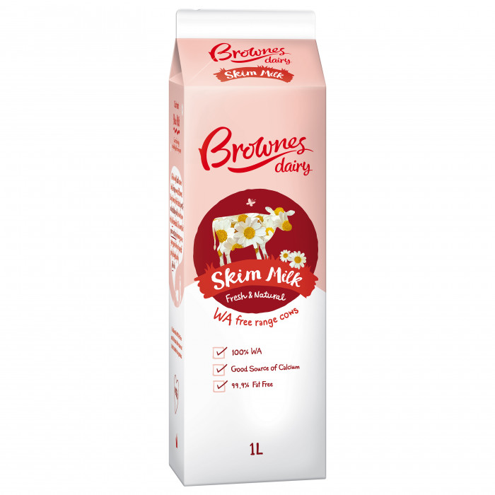 Brownes Fresh Skimmed Milk - Case