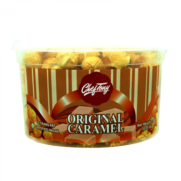 Chef Tony's Gourmet Popcorn Original Caramel Regular Tub - Case