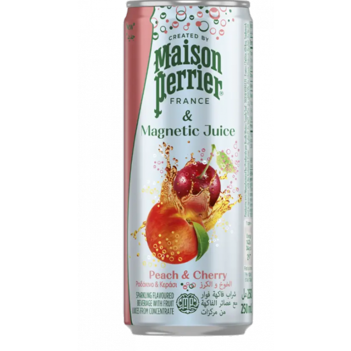 Maison Perrier Magnetic Juice Sparkling - Peach & Cherry - Carton