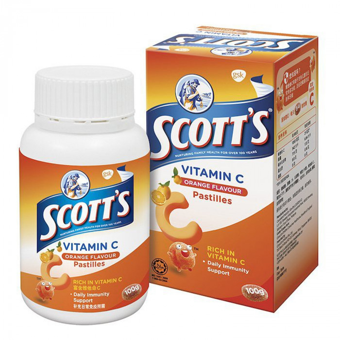 Scott's Vitamin C Orange Pastilles - Case