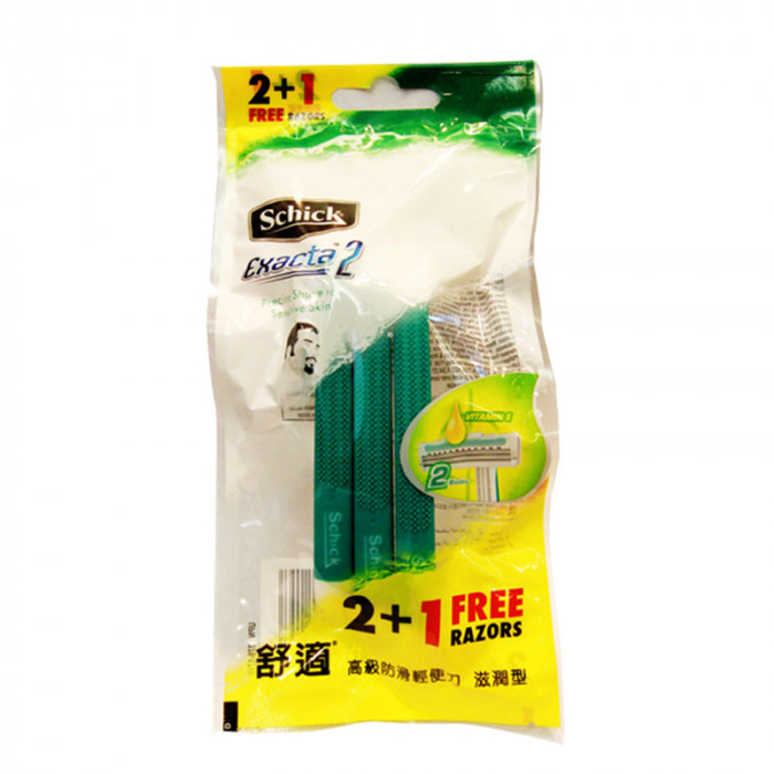 Schick Exacta 2 For Sensitive Disposable Razor 2+1s - Case
