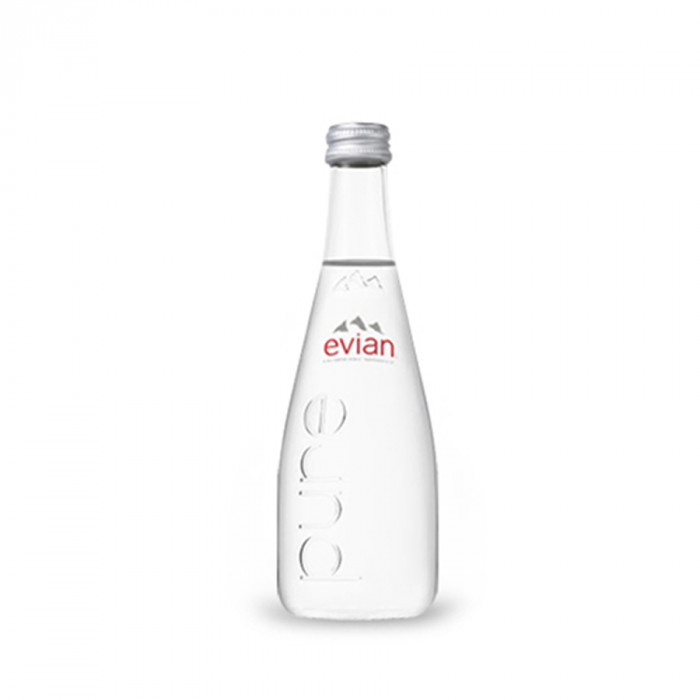 Evian Natural Mineral Water Glass Case