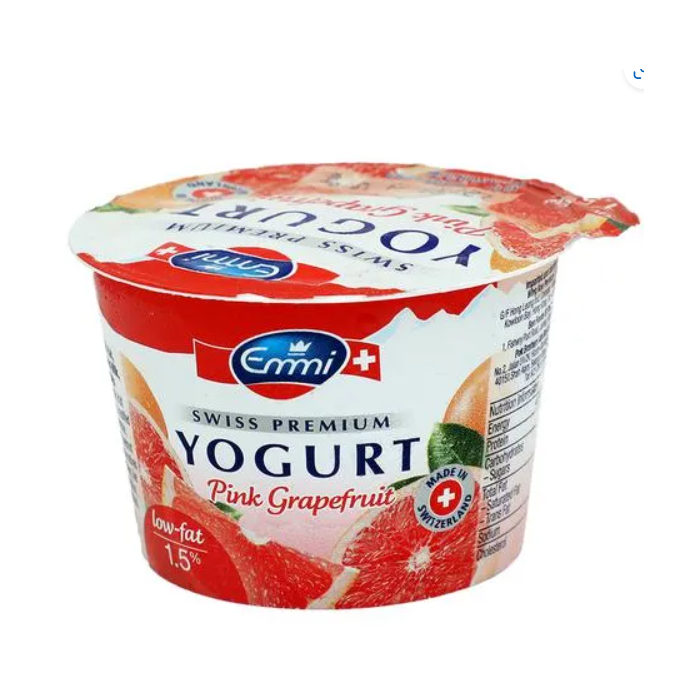 Emmi Swiss Premium Greek Style Yogurt - Pink Grapefruit - Carton