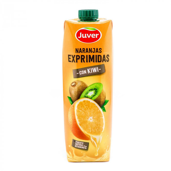 Juver 100% Fresh-Squeezed Orange Juice with Kiwi - Case