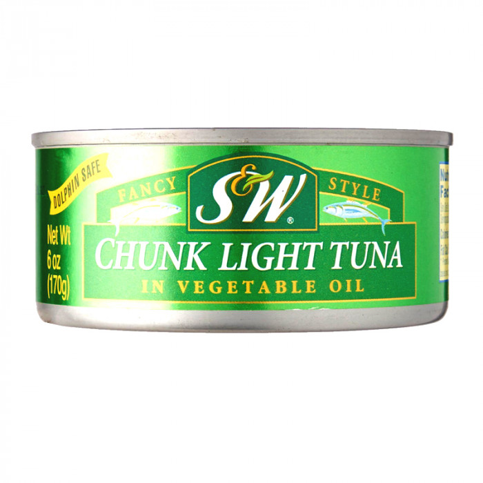 S&W Chunk Tuna In Vegetable Oil - Case