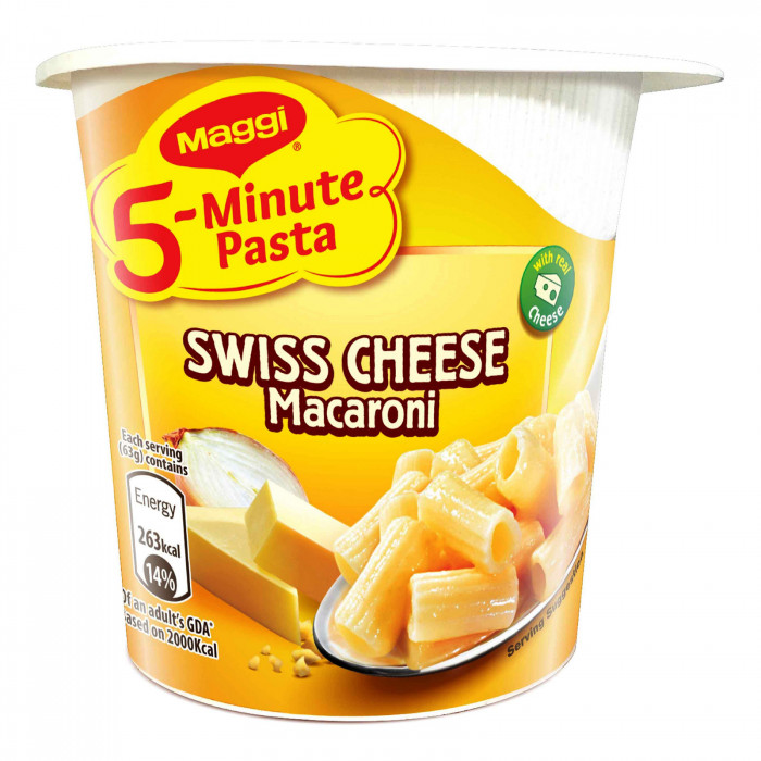 MAGGI 5-Minute Cup Pasta Swiss Cheese Macaroni - Case