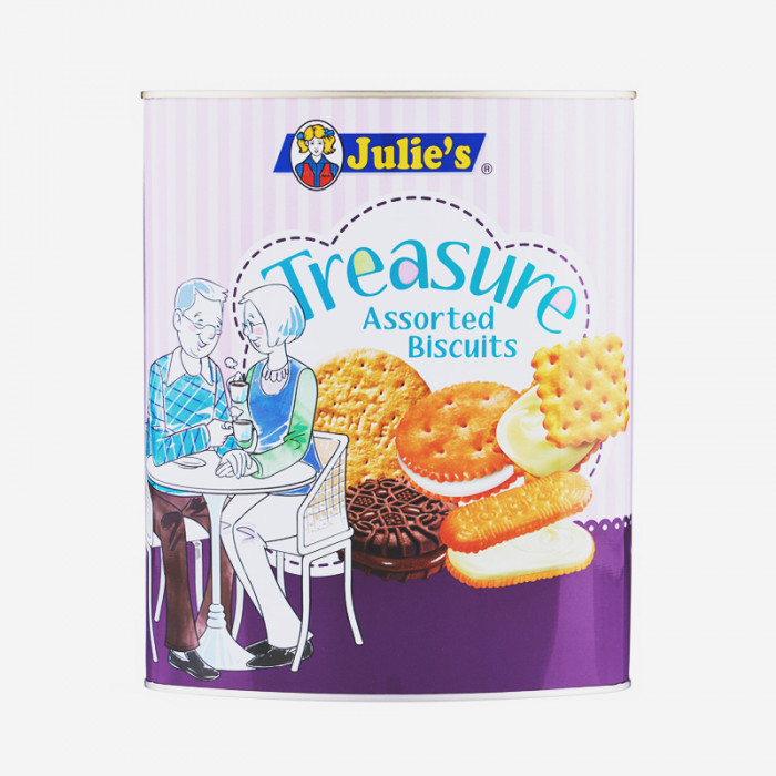 Julie's Tresure Assorted Biscuits Tin - Case