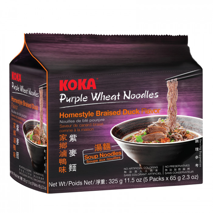 Koka Purple NO MSG Braised Duck Flavour Instant Noodles - Case