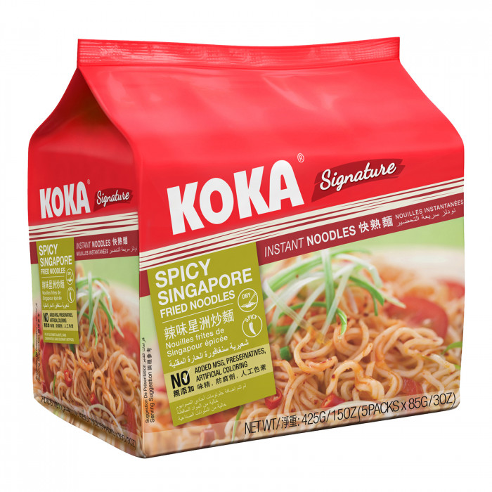 Koka Signature NO MSG Spicy Singapore Fried Flavour Instant Noodles - Case