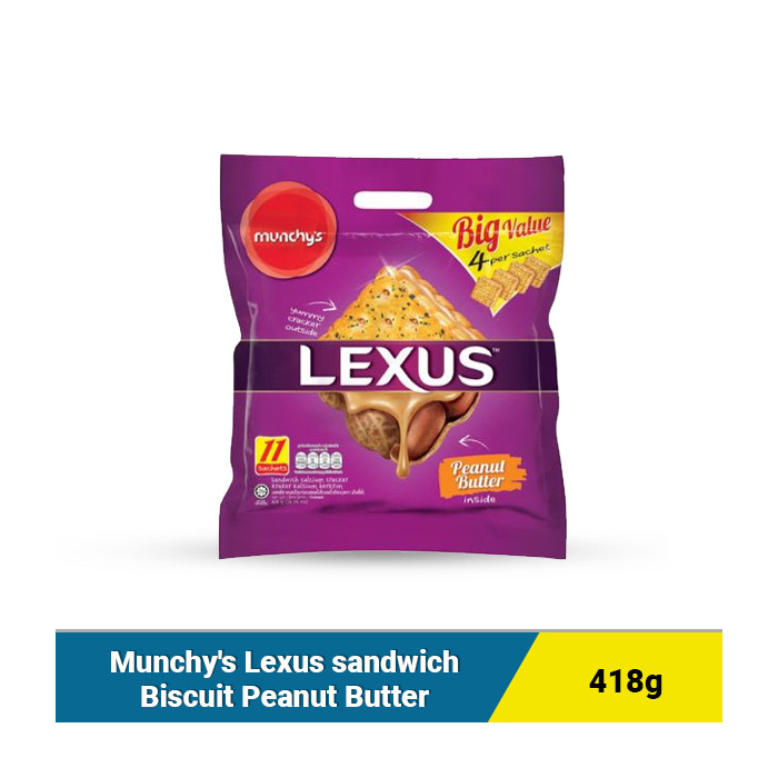 Munchy's Lexus Peanut Butter Cream Sandwich 12's - Case