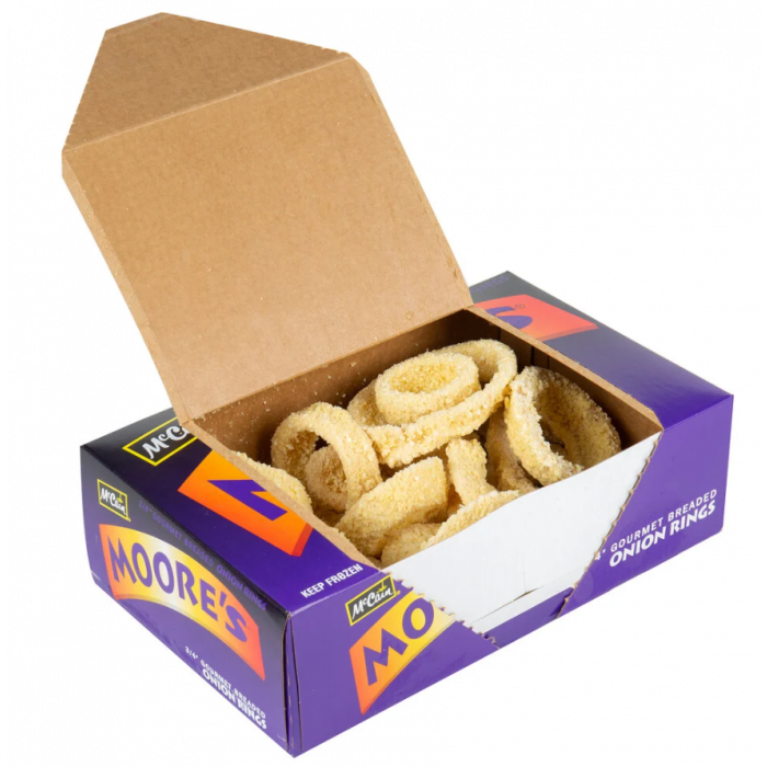 McCain Moore 3/4" Gourmet Breaded Onion Rings - Carton