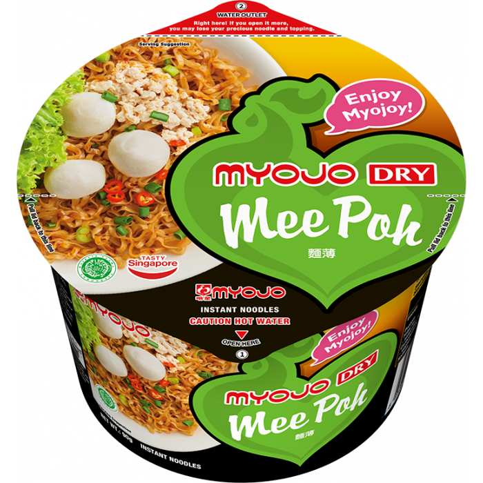 Myojo Mee Poh Dry Bowl Noodles - Carton