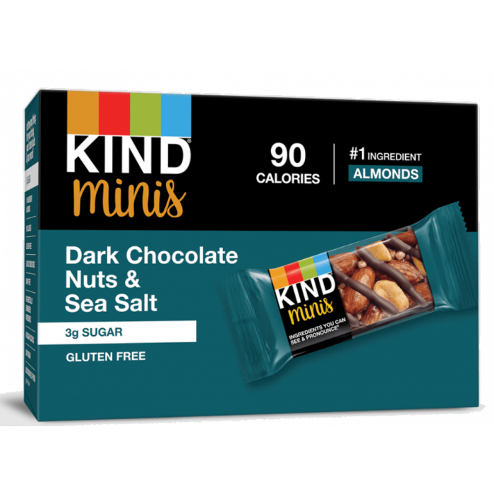 BE-KIND minis DARK CHOCOLATE NUTS & SEA SALT NUT BARS - Carton