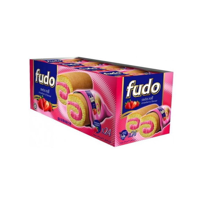 Oriental Fudo Swiss Roll Strawberry Flavour 18gx24s - Case
