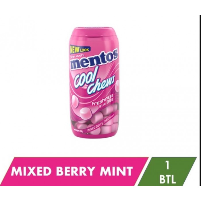 Mentos Cool Chews Berry Mint Bottle - Carton