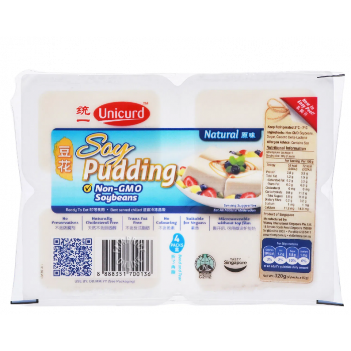 Unicurb Soy Pudding – Natural - Carton