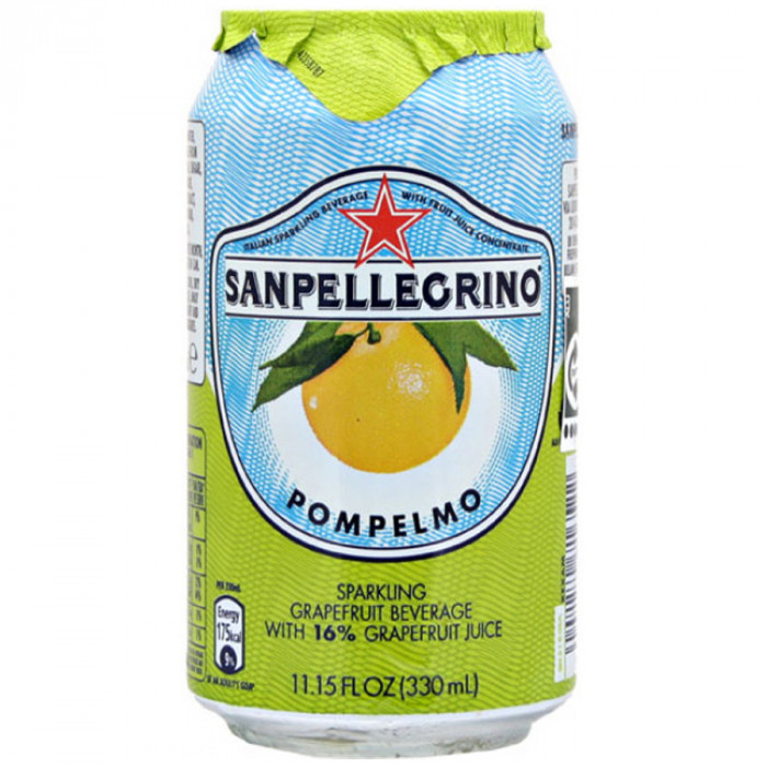 SAN PELLEGRINO POMPELMO SPARKLING WATER CAN - CASE