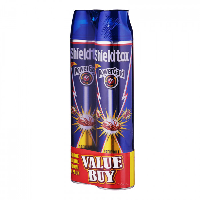 Shieldtox Powergard Rapid Insect Killer Spray Twin Pack - Case