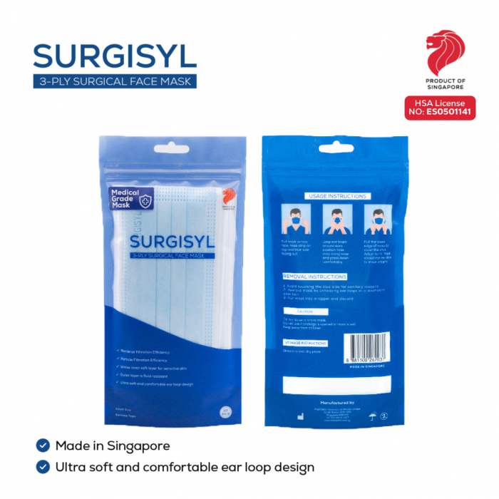 Surgisyl ziplock pouch of 10 Mask 200X10s - Case