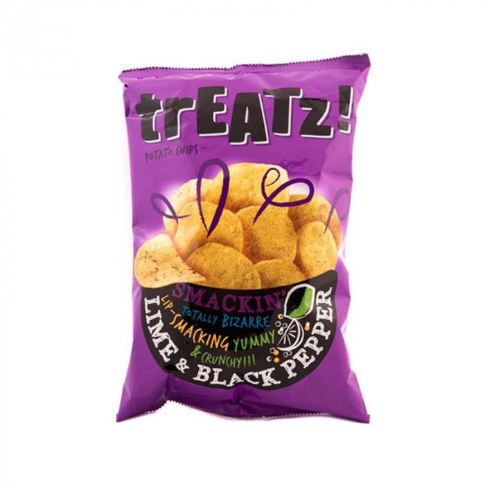 Treatz Potato Chips Lime & Black Pepper - Case