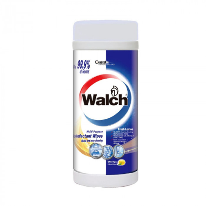 Walch Disinfectant Wipes Fresh Lemon - Case