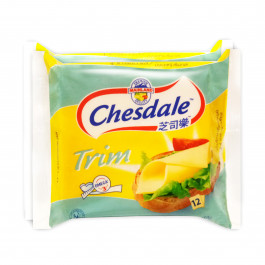 Chesdale 12 Singles Protein Trim Cheddar Cheese Slices - Case