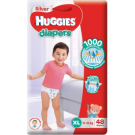 Huggies Silver Diapers - XL - Case