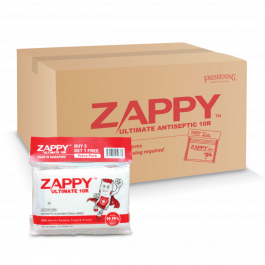 Zappy Ultimate Antiseptic Wipes 10R - Case